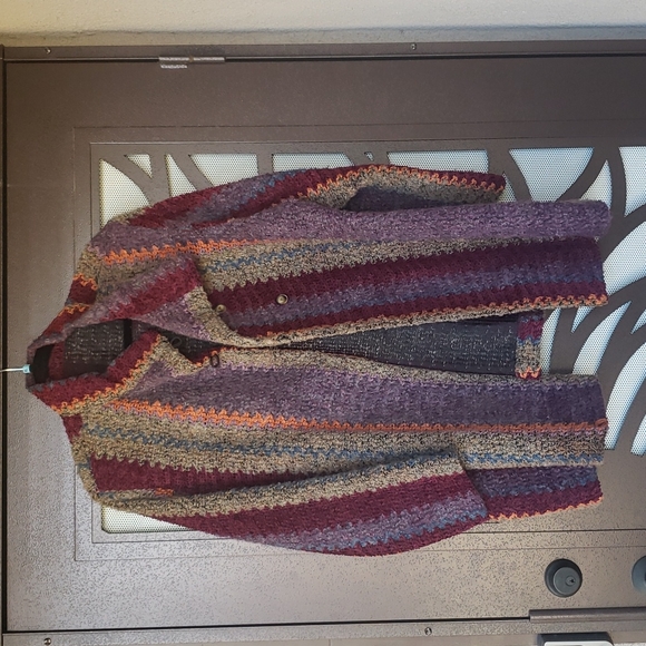 Jackets & Coats | Vintage Toni Woods New York Woven Long Sweater Lxxl ...
